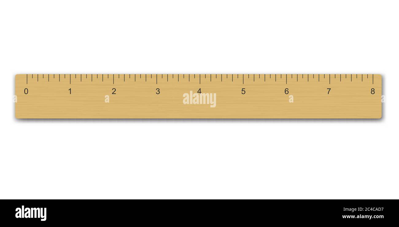 School wooden measuring ruler with inches scale Stock Vector Image ...