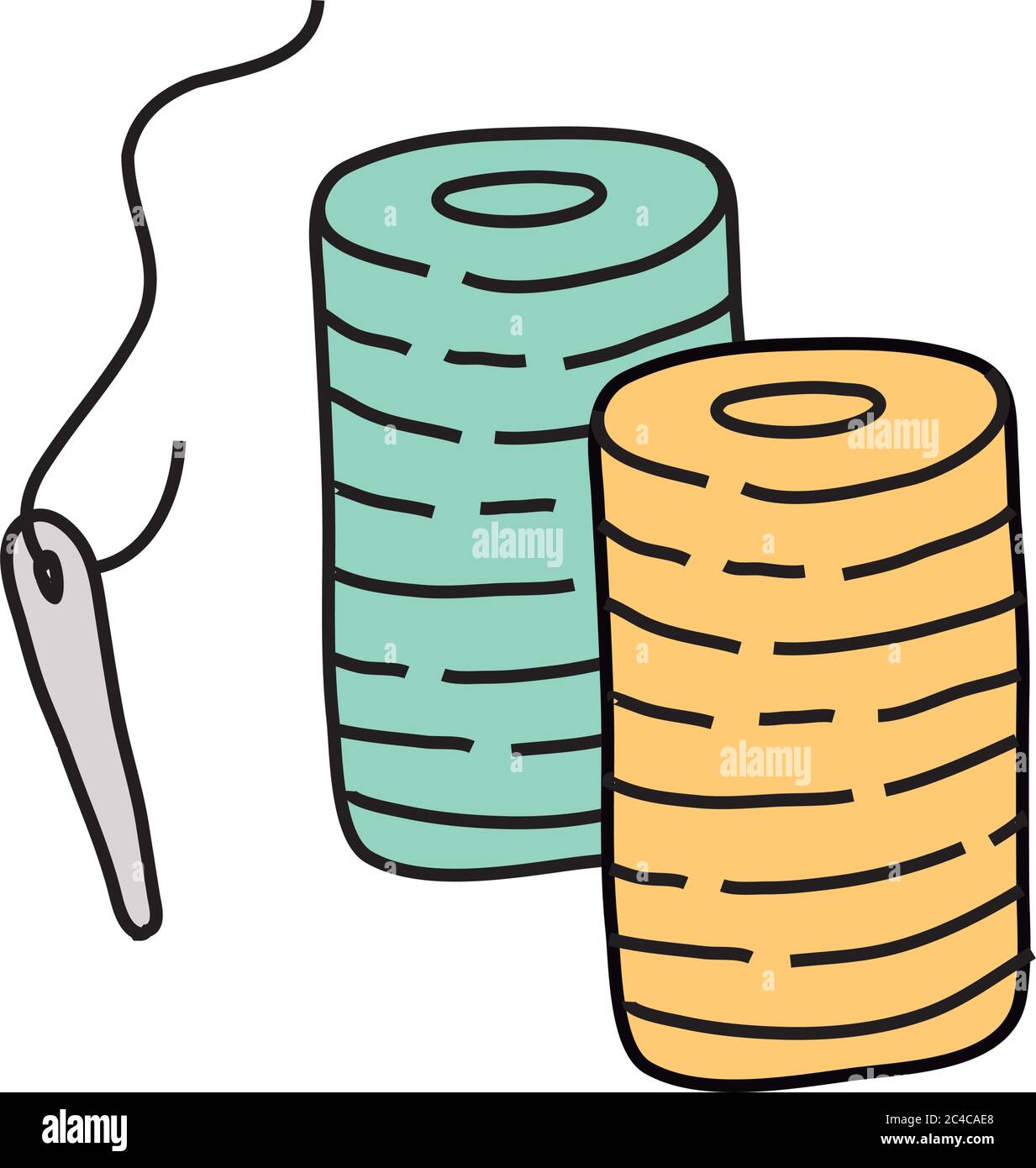 needles and threads free form style icon vector illustration design ...