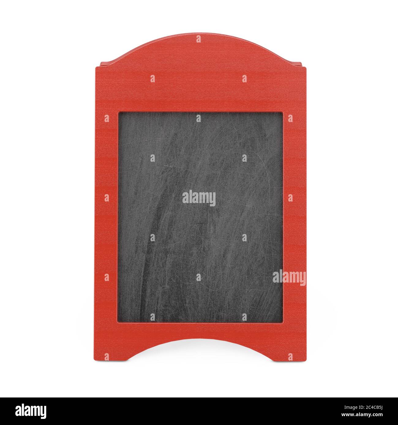 Red Blank Wooden Menu Blackboard Outdoor Display on a white background ...