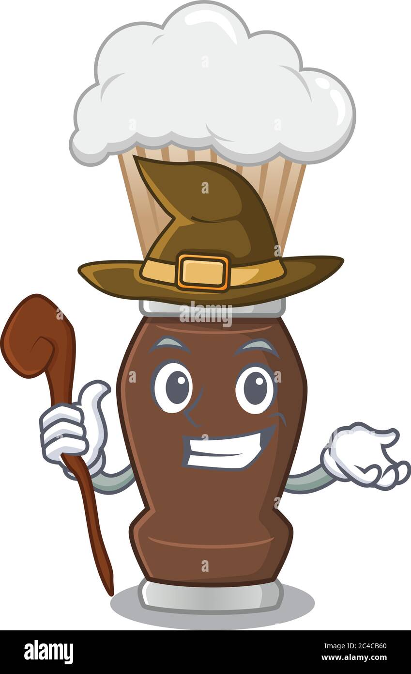 sneaky witch shaving brush cartoon character design Stock Vector Image ...