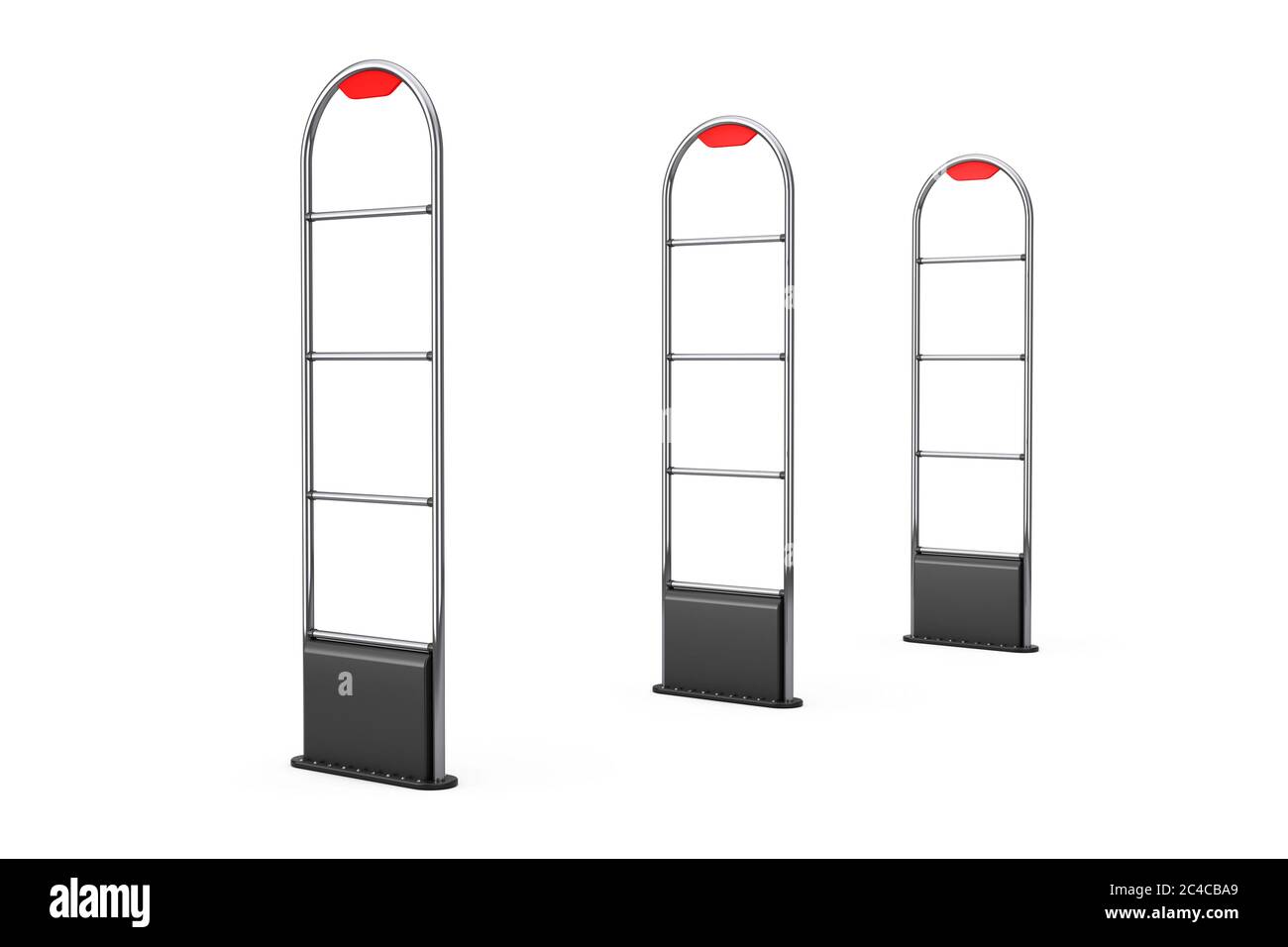 Anti Theft Sensor Security Gate Scanner on a white background. 3d ...