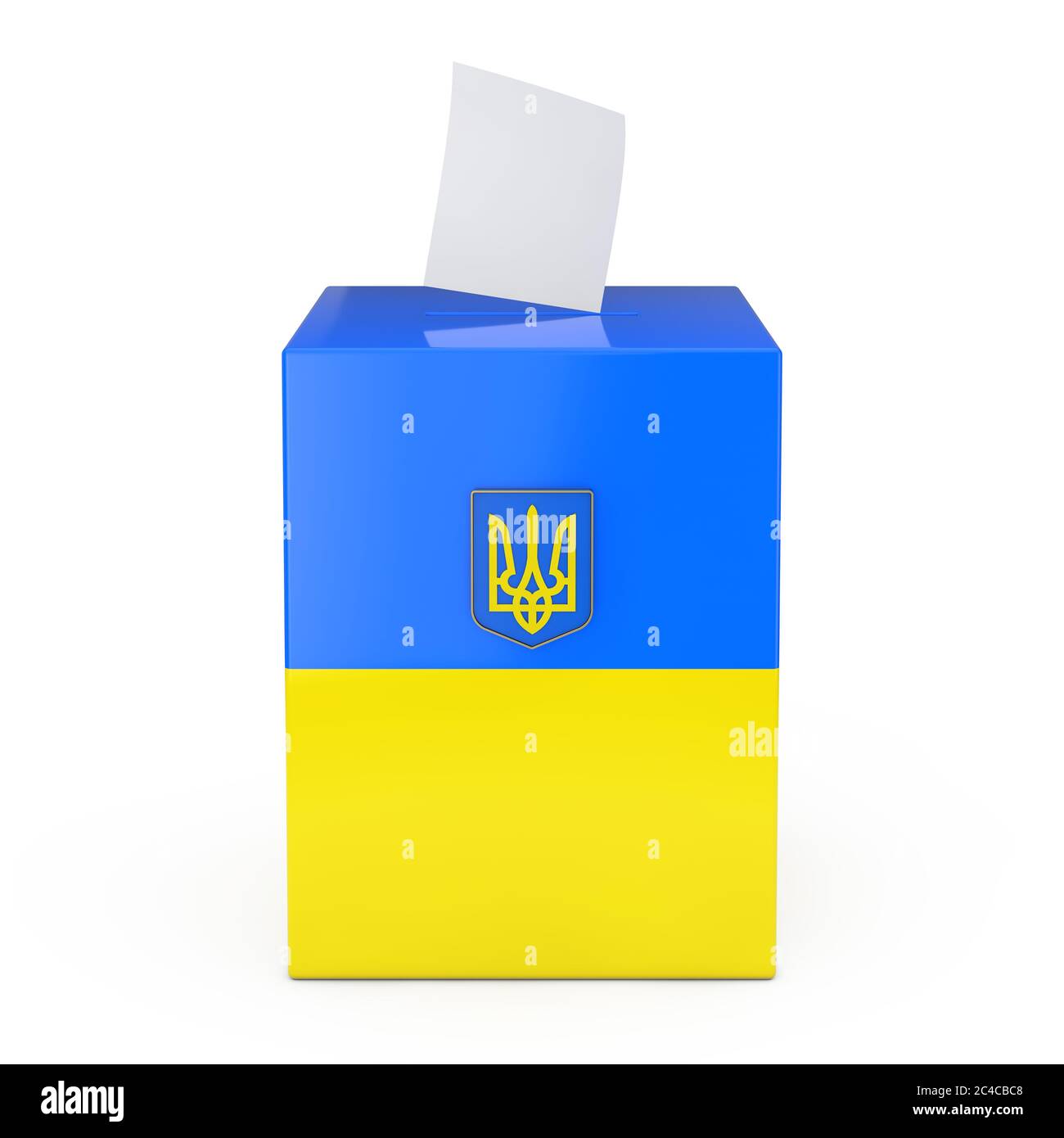 Ukraine Vote Concept. Vote Paper falls in to Vote Box with Ukraine Flag ...