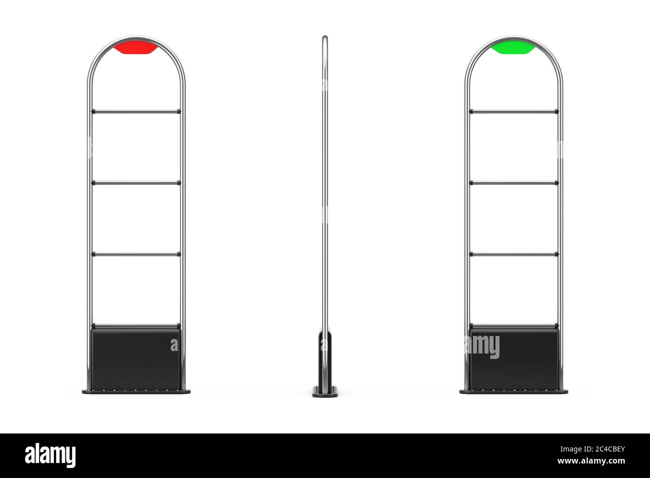 Anti Theft Sensor Security Gate Scanner on a white background. 3d ...