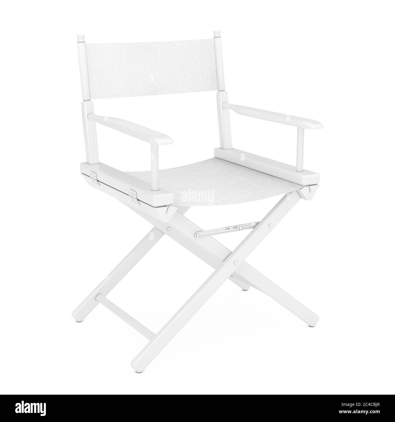 Film Industry Concept. White Wooden Director Chair in Clay Style on a ...