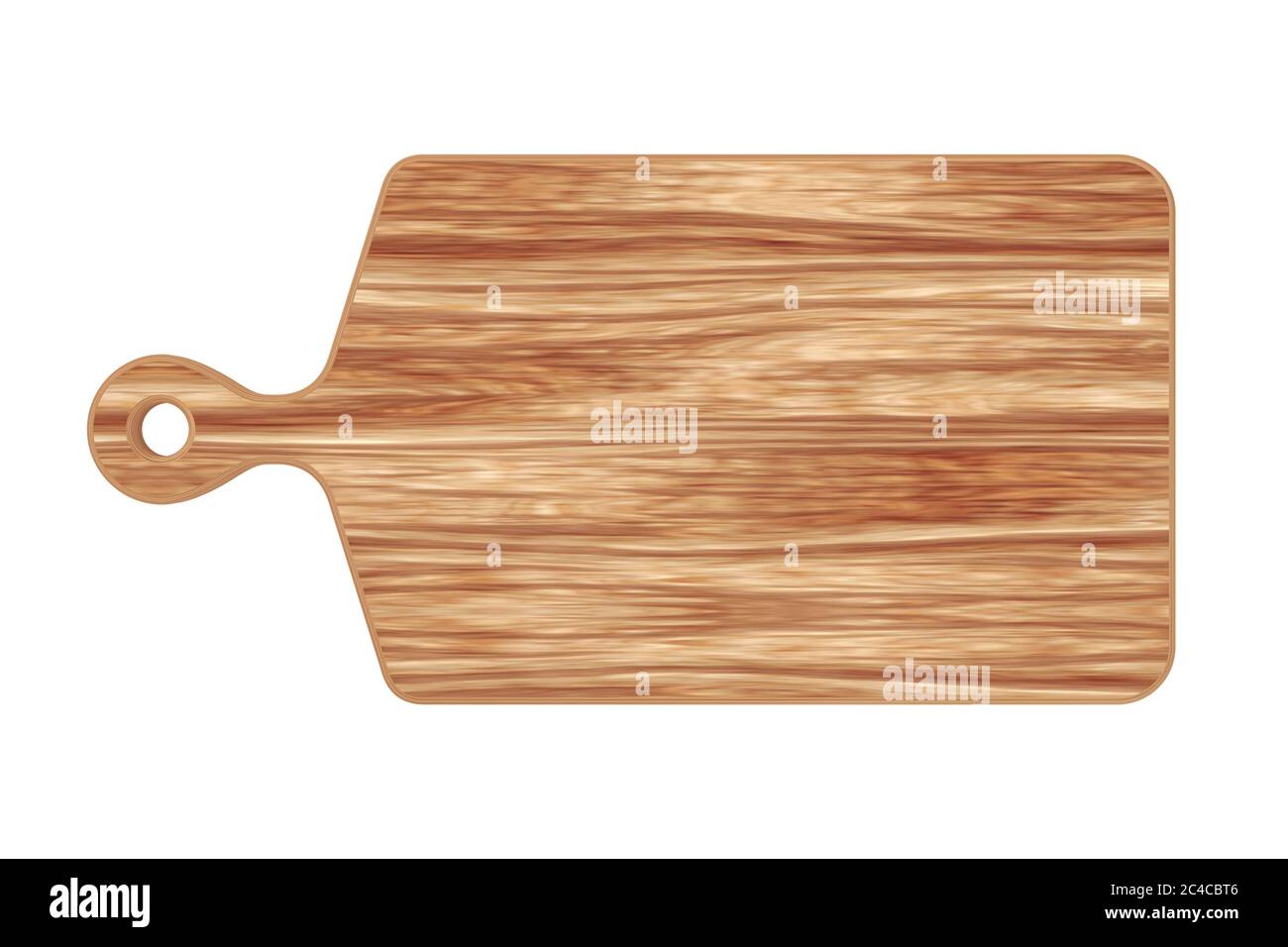 Wooden Cooking Cutting Board on a white background. 3d Rendering Stock ...