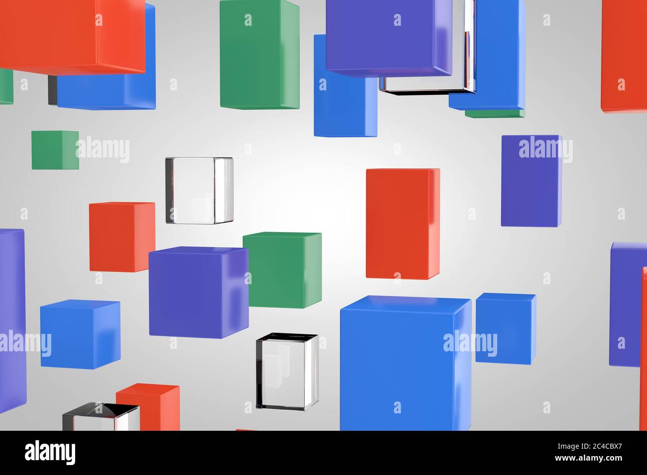 Abstract Multicolour and Glass Block Cubes Background extreme closeup ...