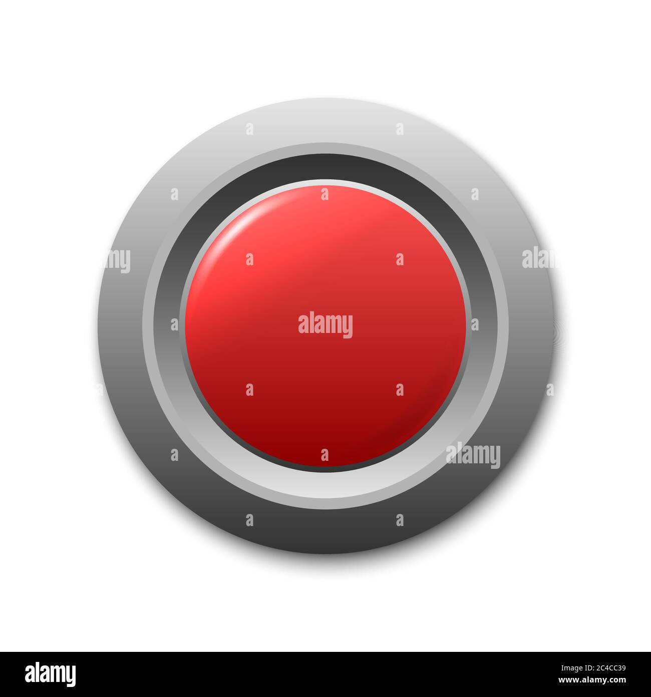 Red Circle Button on White Background vector Stock Vector Image & Art - Alamy