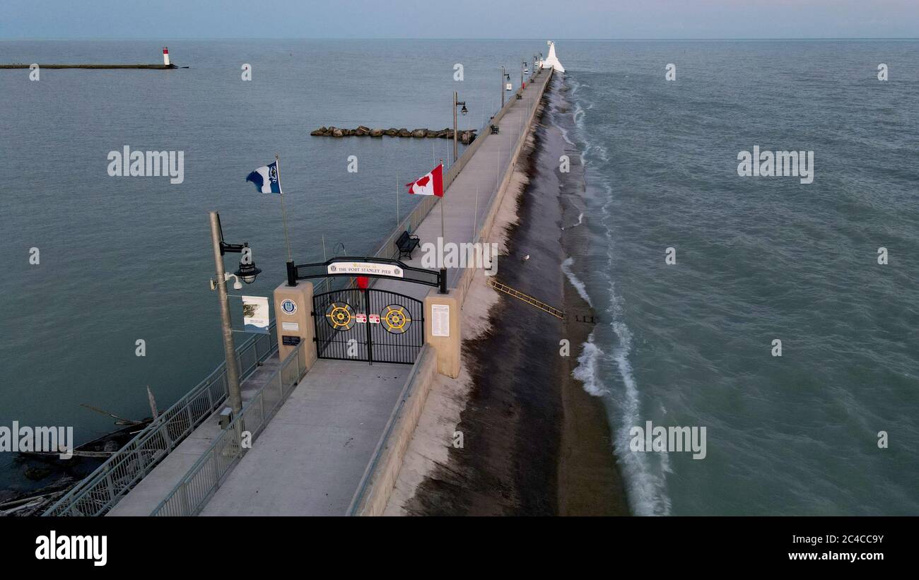 Port Stanley Ontario Canada Summer 2020 Pier Aerial Stock Photo - Alamy