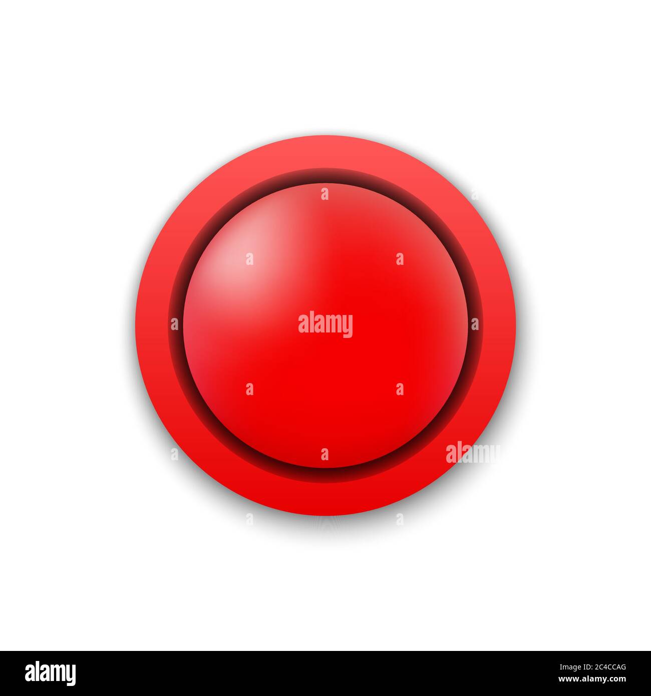 Red Circle Button on White Background vector Stock Vector Image & Art - Alamy