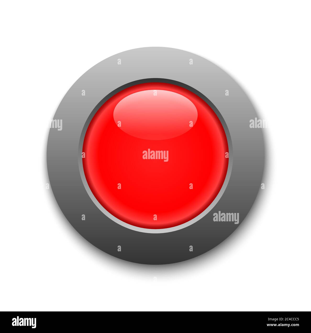 Red Circle Button on White Background vector Stock Vector Image & Art ...