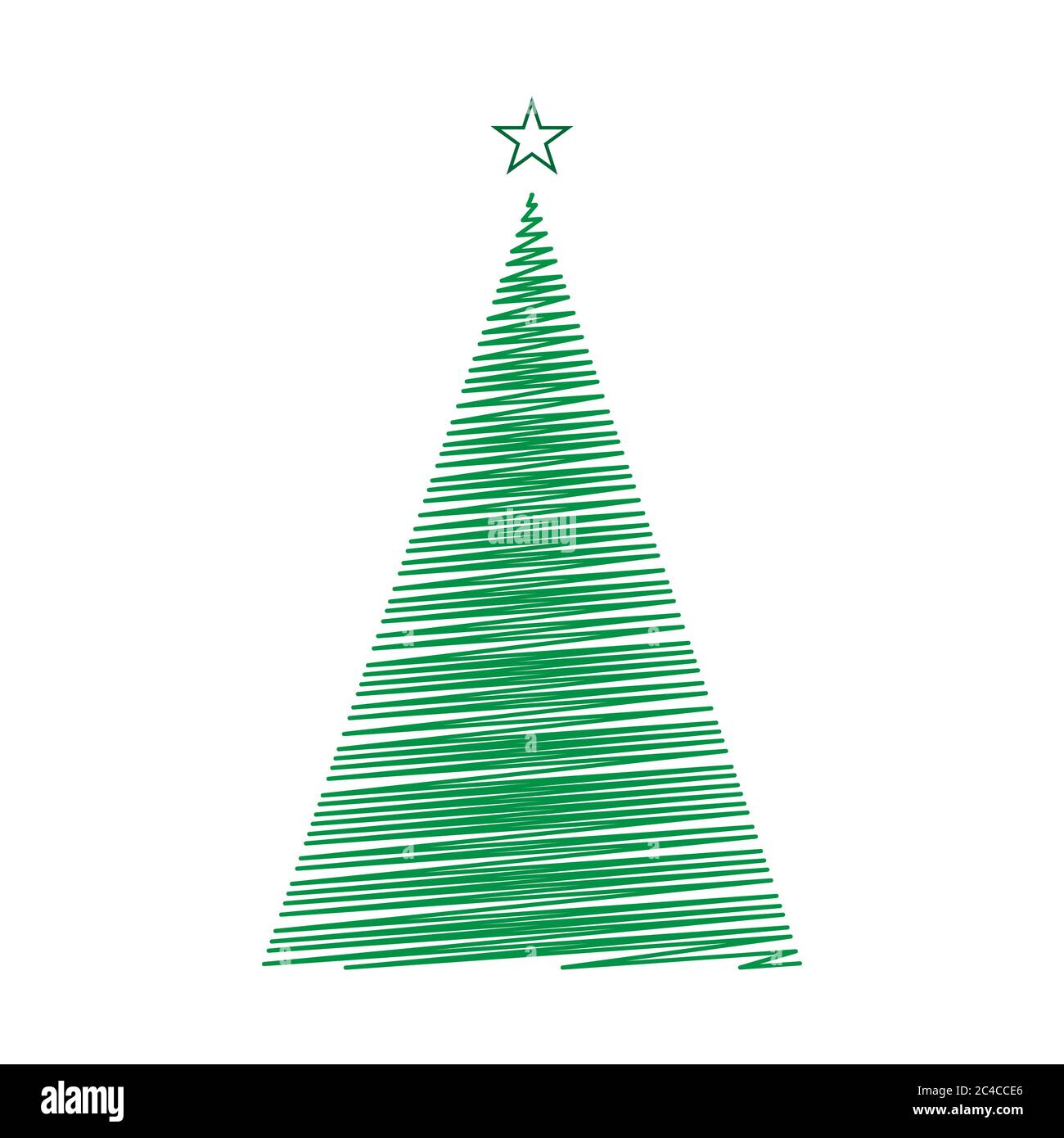 Hand drawn Christmas tree. New Year symbol Stock Vector Image & Art - Alamy