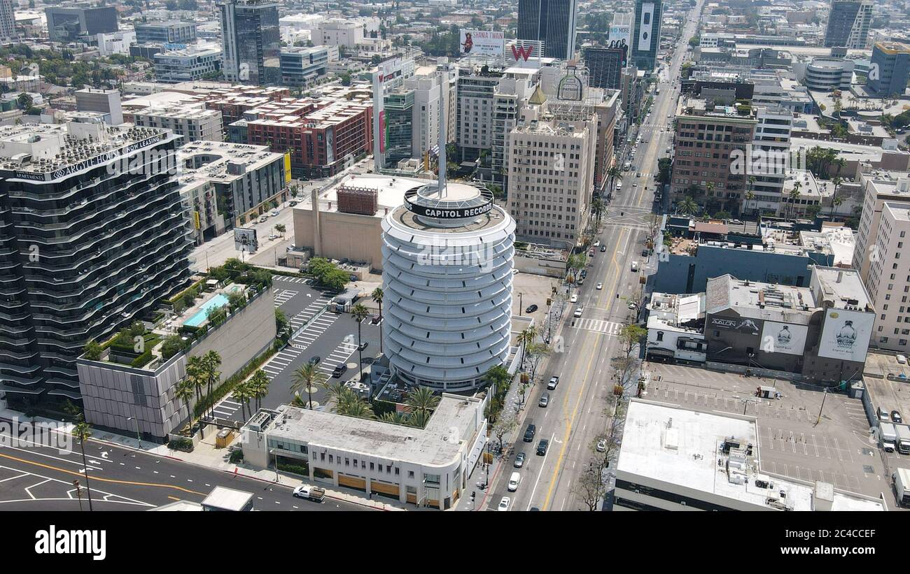 Hollywood, United States. 25th June, 2020. General overall aerial view ...