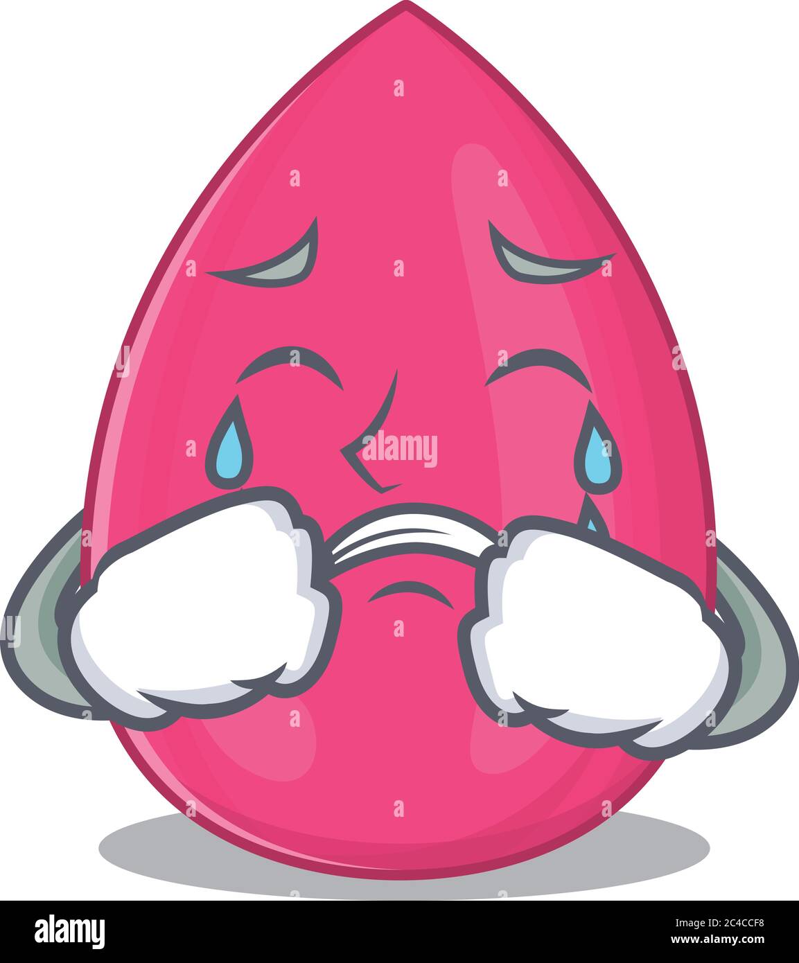 Caricature design style of makeup sponge with a sad face Stock Vector ...