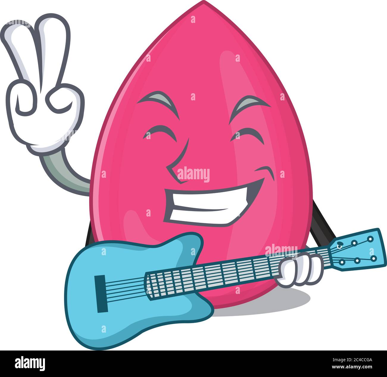 Pretty girl playing guitar Cut Out Stock Images & Pictures - Alamy