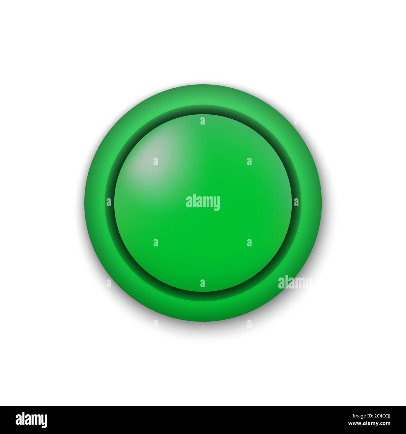 Green Circle Button on White Background vector Stock Vector Image & Art ...