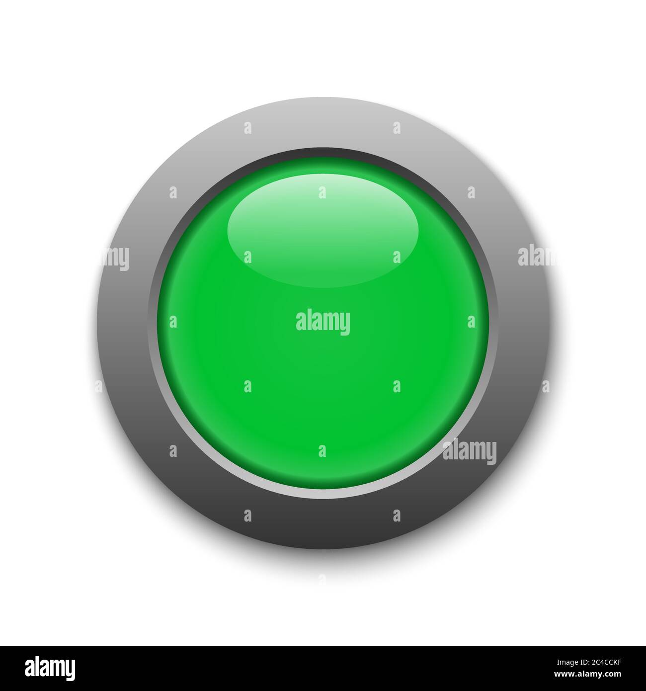 Green Circle Button on White Background vector Stock Vector Image & Art ...