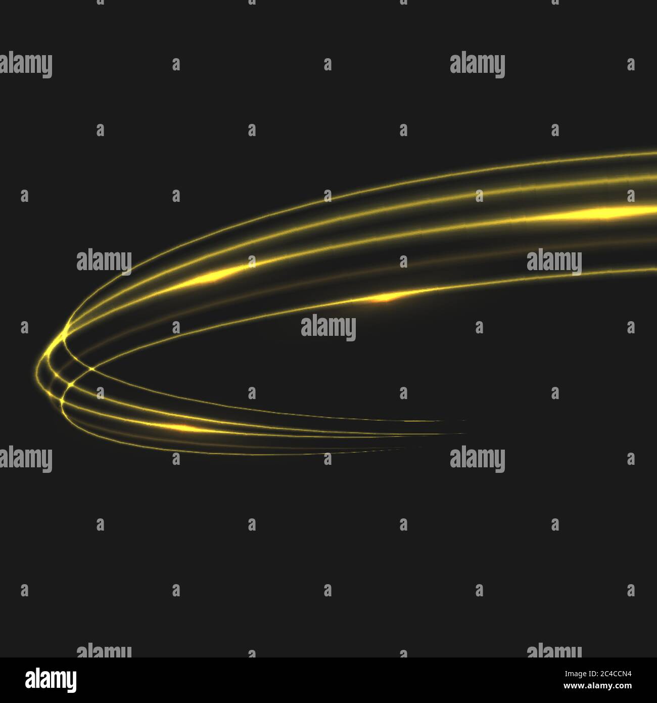 Vector speed ray light tracing effect. Glowing magic fire line Stock ...