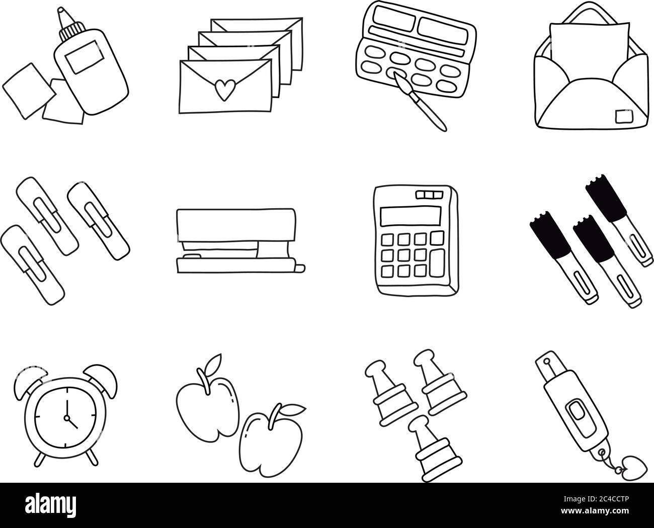 bundle of scrapbooking set icons vector illustration design Stock ...