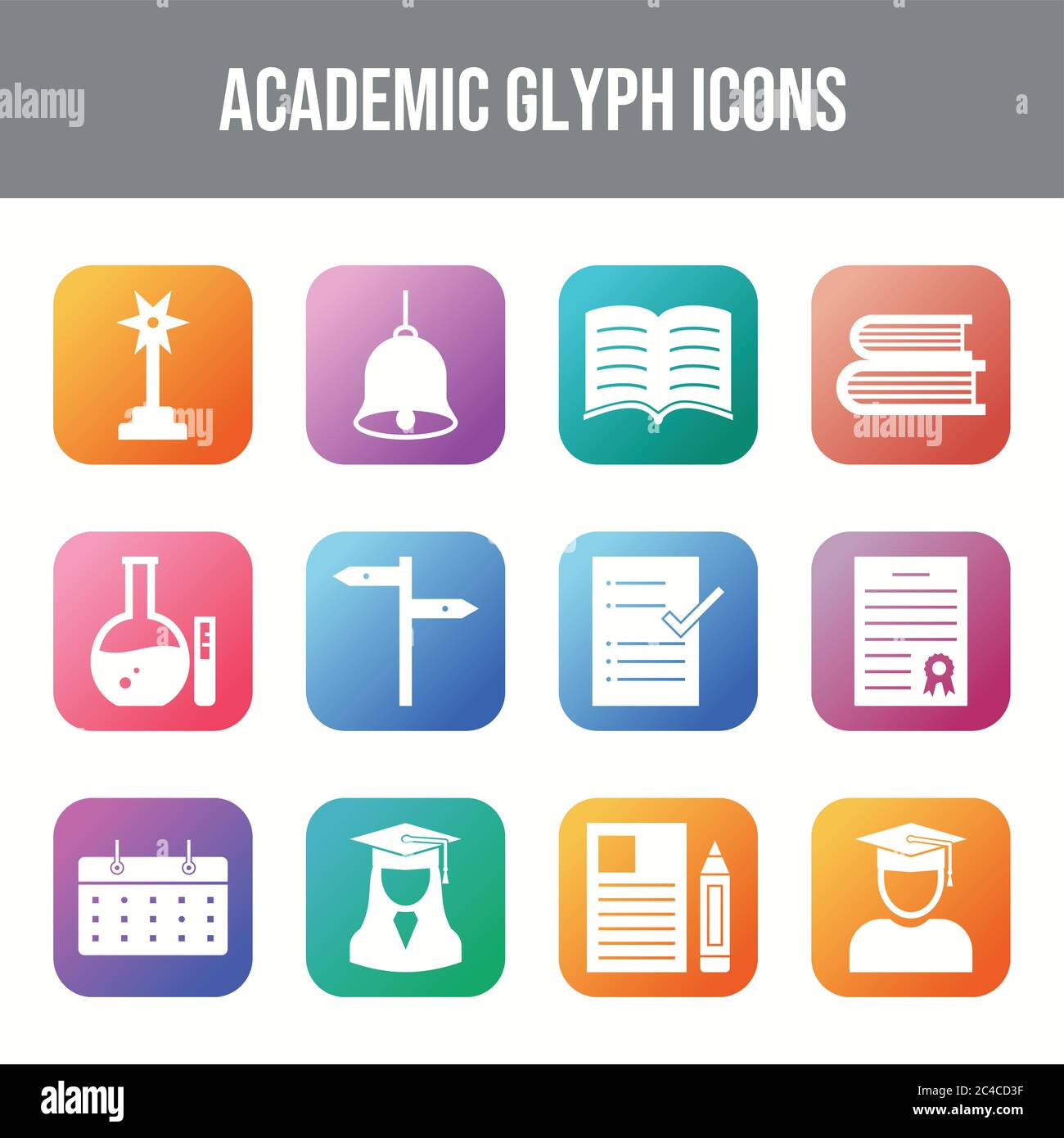 Academic icon set Stock Vector Images - Alamy