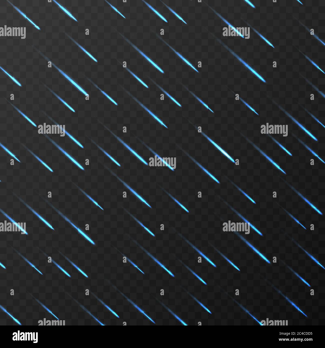 comet rain on transparent background. Neon light effect Stock Vector ...