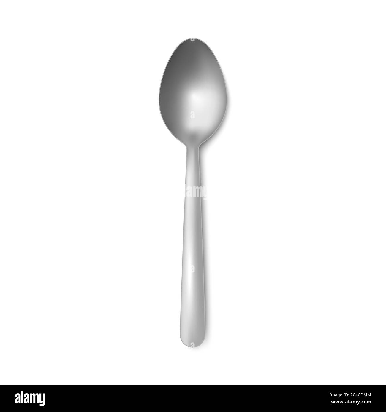 Vector illustration of realistic metal spoon Stock Vector Image & Art ...