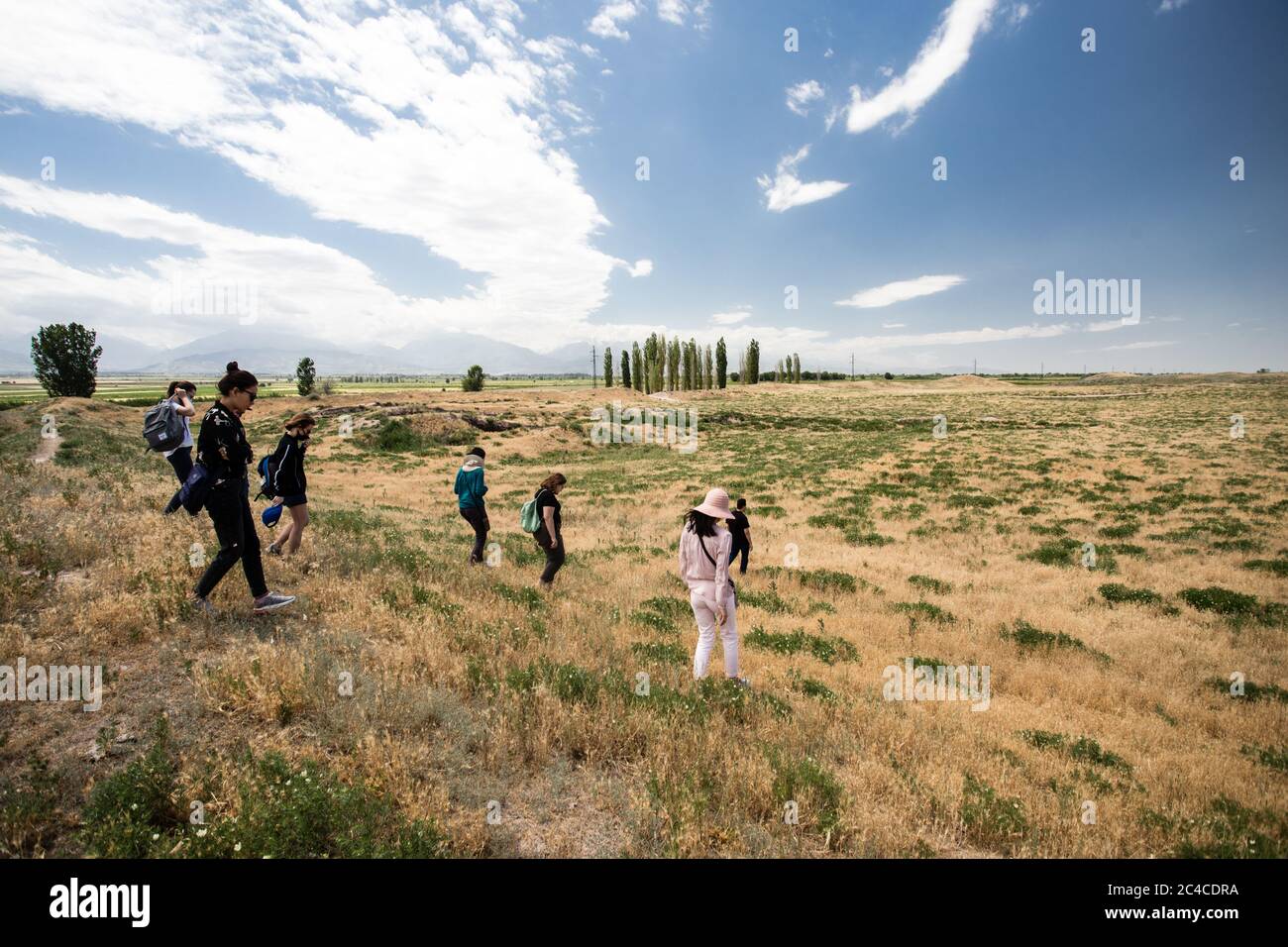 Scene from Suyab archaeological site in Chuy oblast of Kyrgyzstan Stock ...