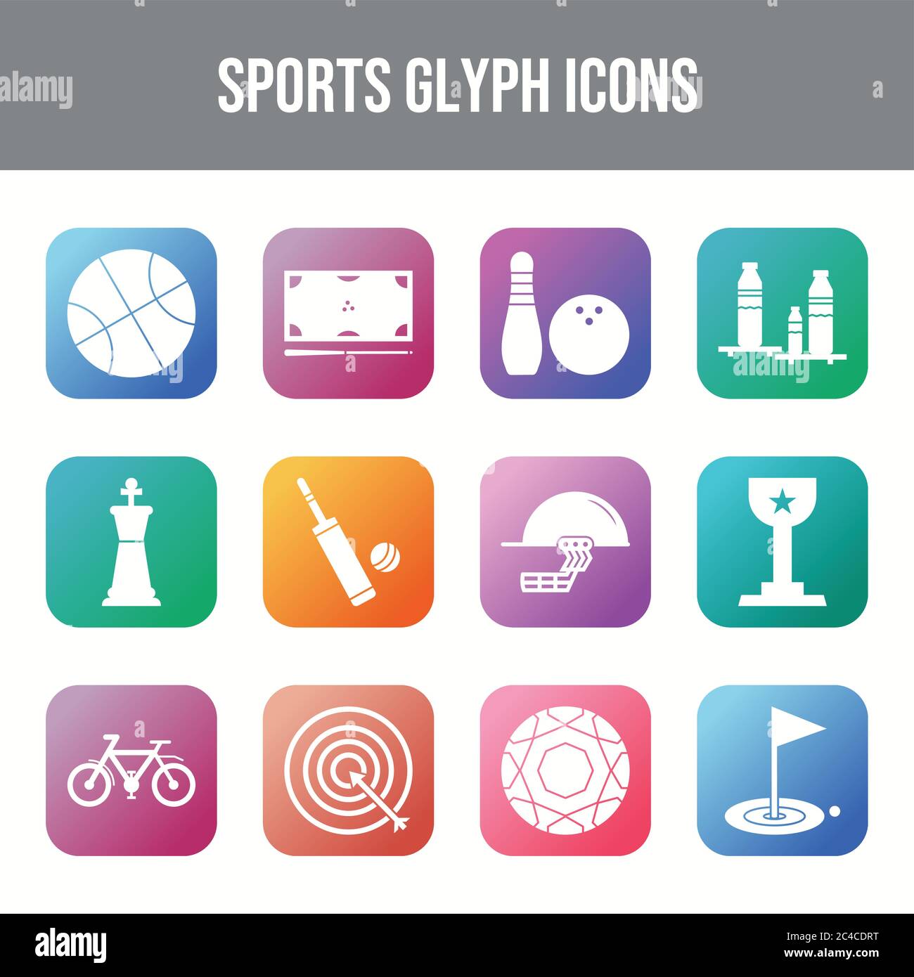 Beautiful Sports vector icon set Stock Vector Image & Art - Alamy