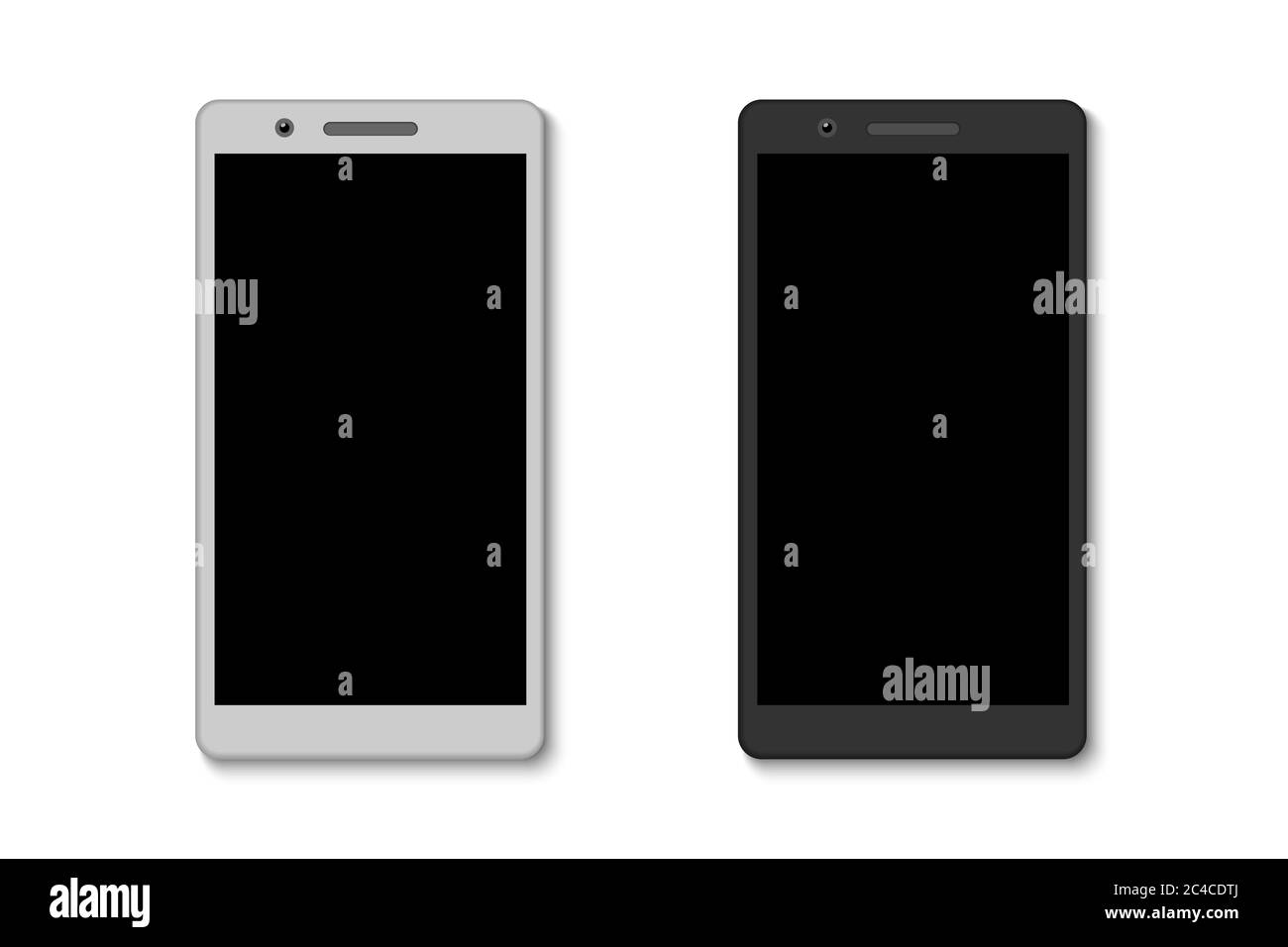 Realistic cell phone mockup with blank screen Stock Vector Image & Art ...