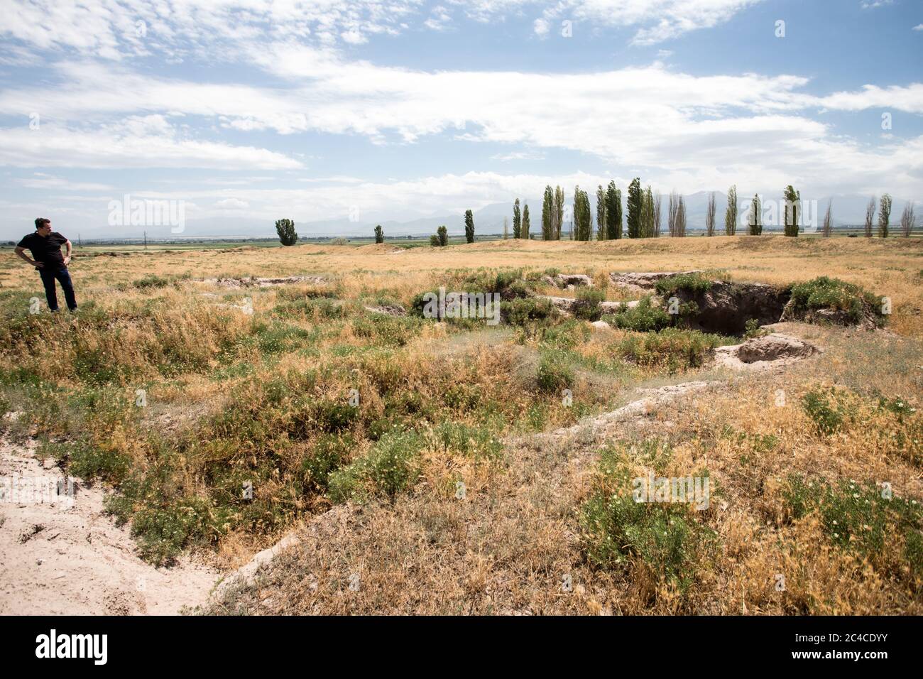 Scene from Suyab archaeological site in Chuy oblast of Kyrgyzstan Stock ...