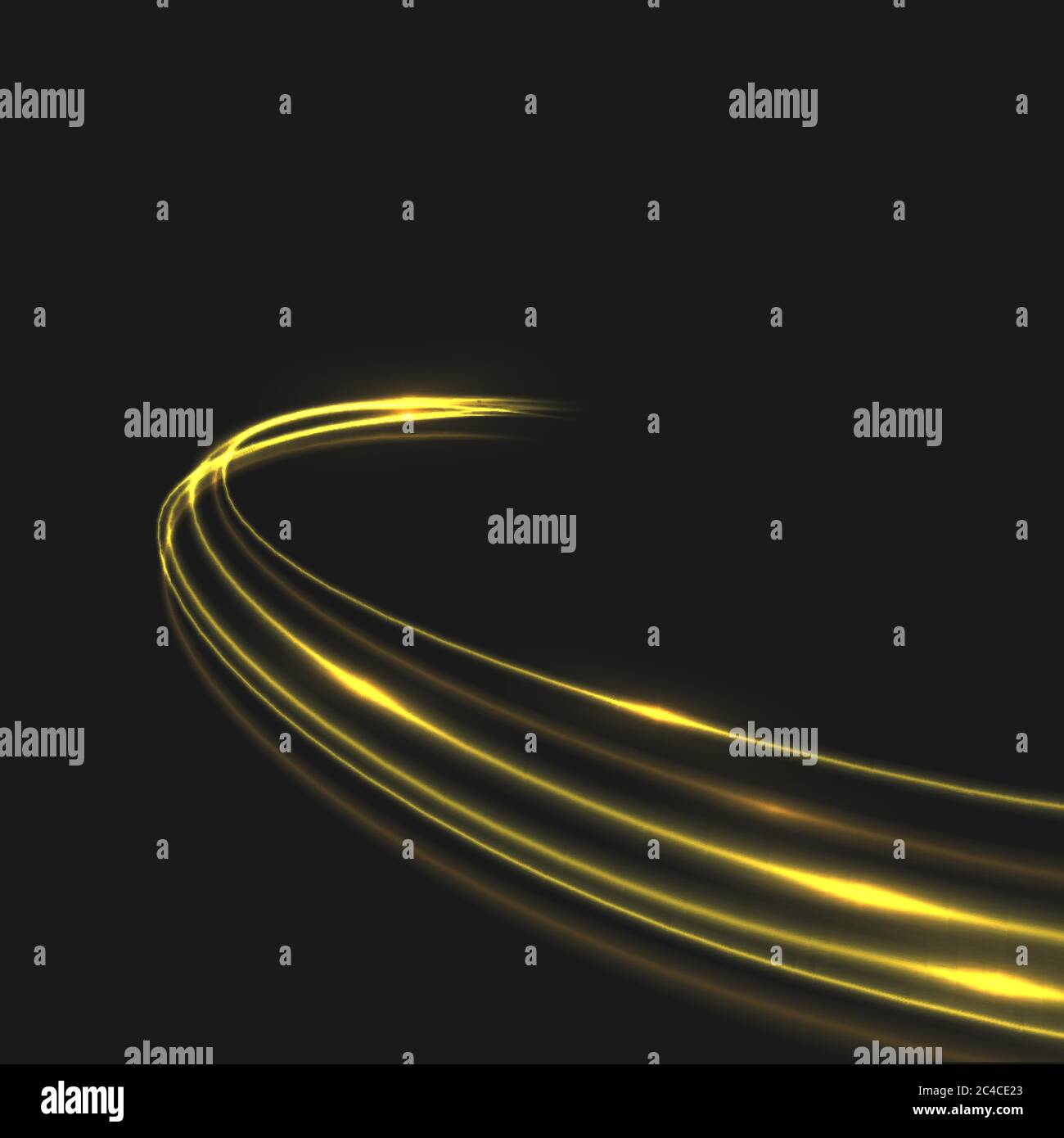 Vector speed ray light tracing effect. Glowing magic fire line Stock ...