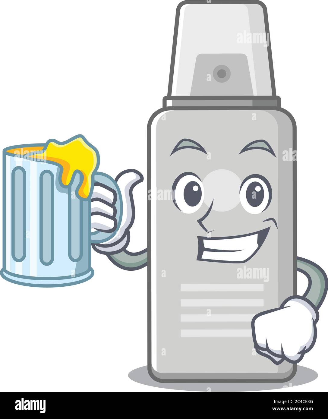 A cartoon concept of shaving foam toast with a glass of beer Stock ...