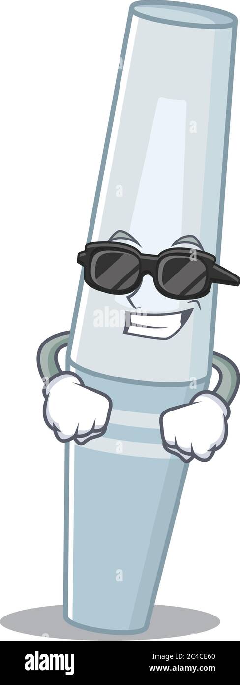 Fabulous mascara cartoon character wearing classy black glasses Stock ...