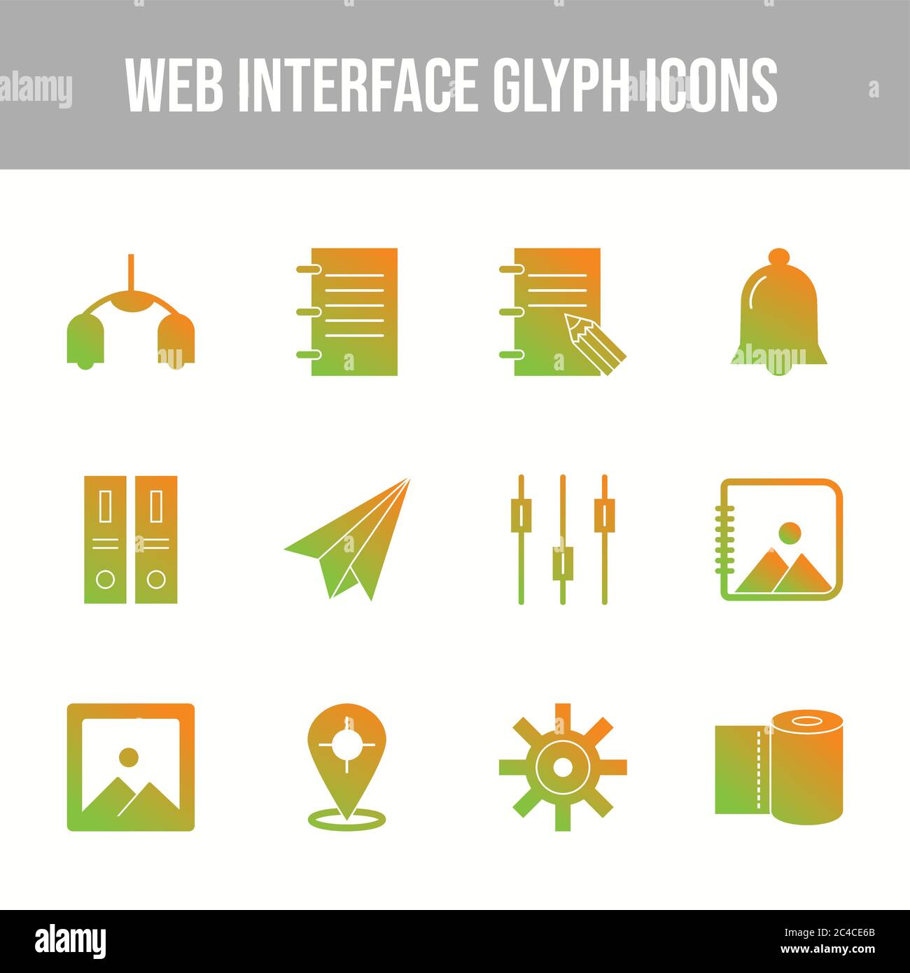 Beautiful Web Interface vector icon set Stock Vector Image & Art - Alamy