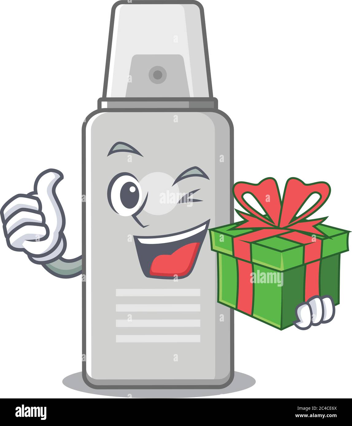 Shaving foam cartoon character concept with a big gift box Stock Vector ...