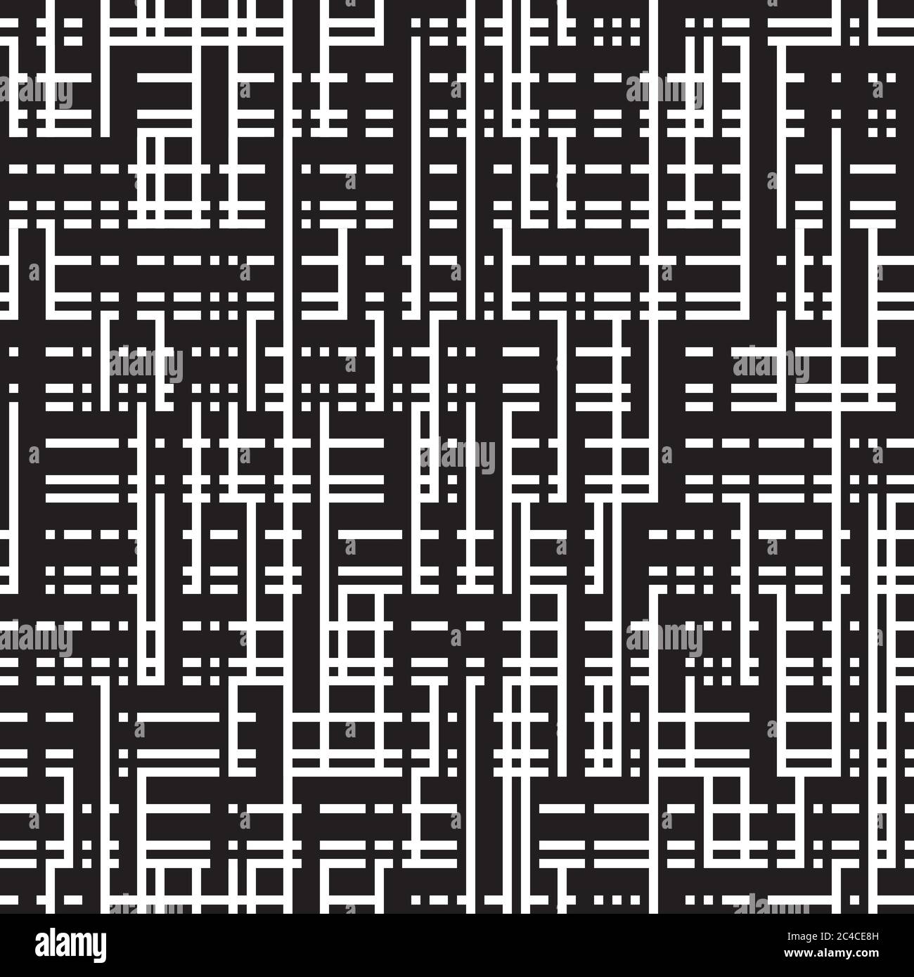 Seamless pattern with horizontal and vertical black segments Stock ...