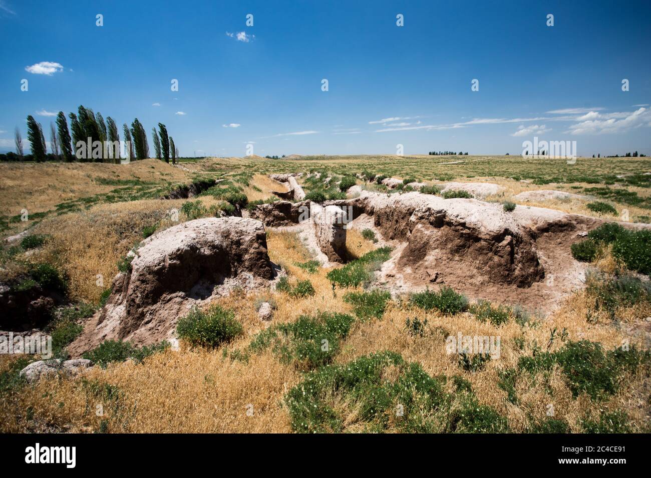 Scene from Suyab archaeological site in Chuy oblast of Kyrgyzstan Stock ...