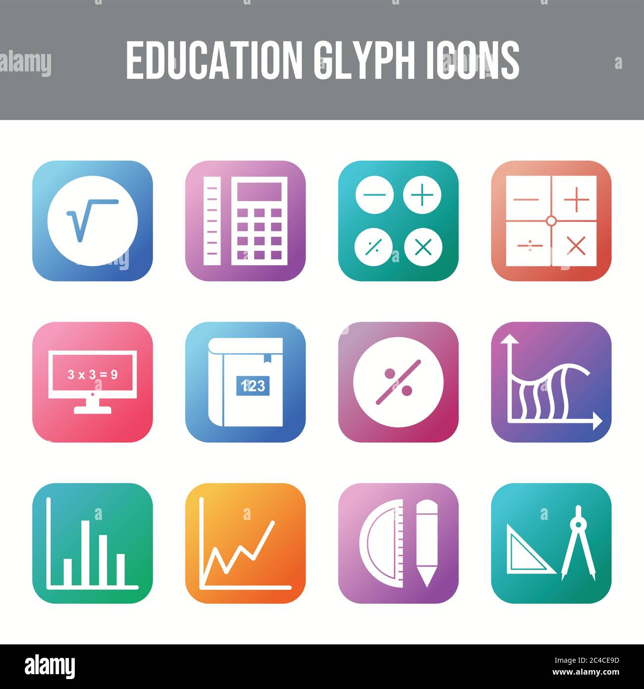 Unique Set of Education Icons Stock Vector Image & Art - Alamy