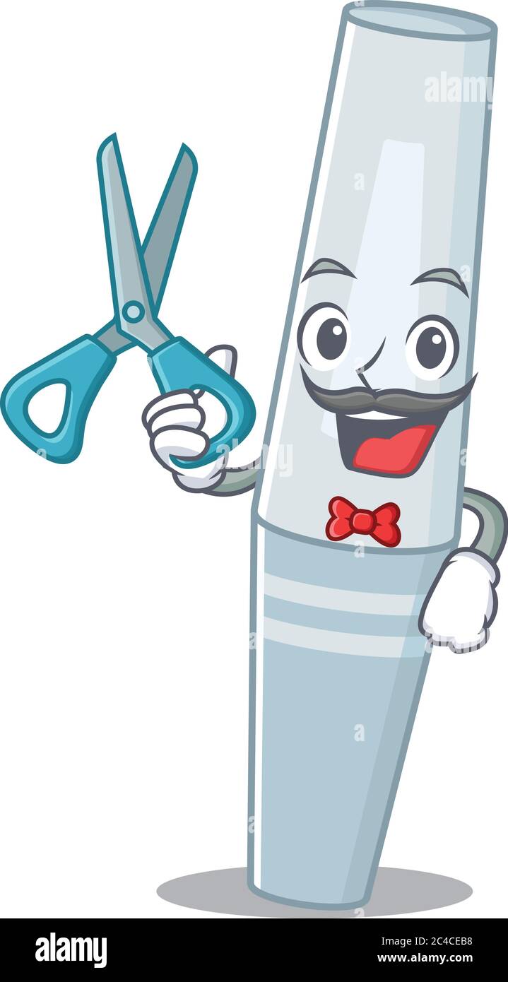 Mascara talented barber cartoon character design working in the ...
