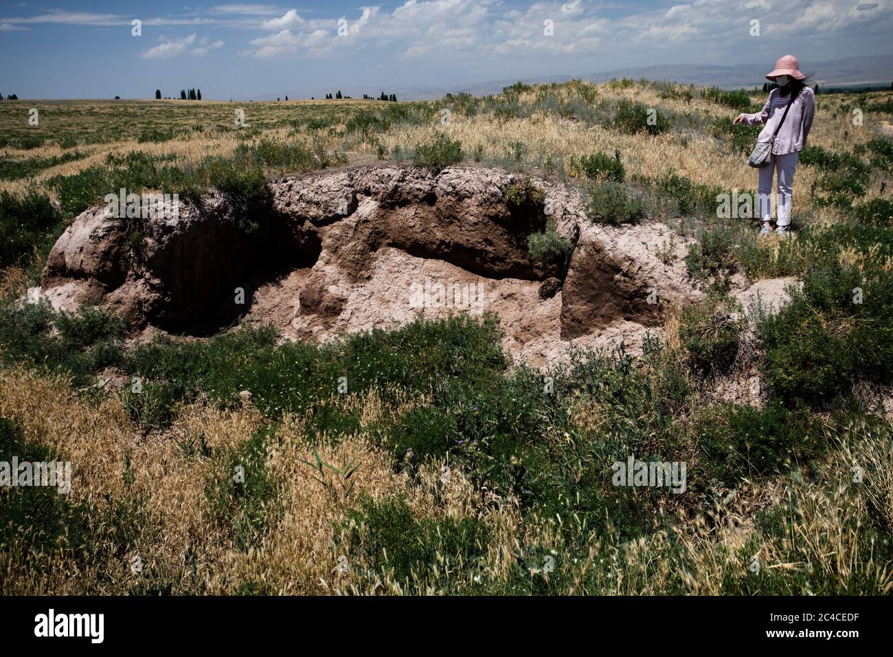 Scene from Suyab archaeological site in Chuy oblast of Kyrgyzstan Stock ...