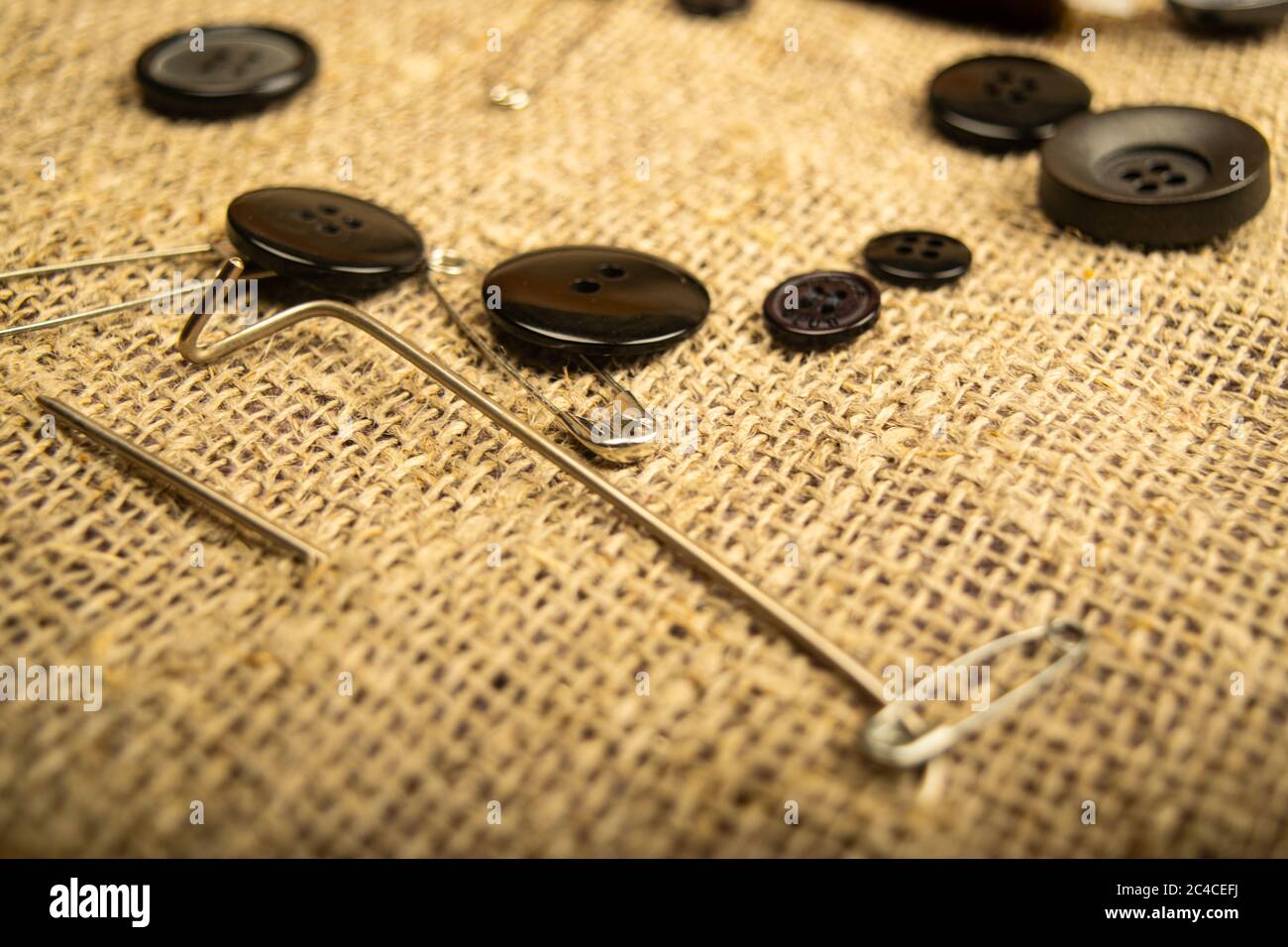 Knitting needle sizes hi-res stock photography and images - Alamy