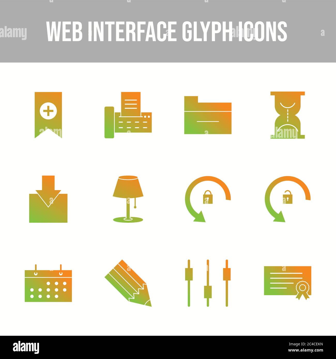 Beautiful Web Interface vector icon set Stock Vector Image & Art - Alamy