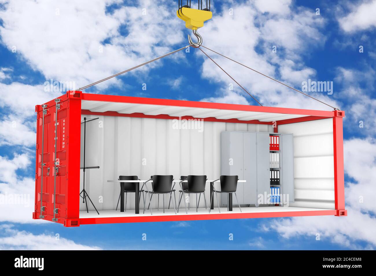 Shipping container converted into an office hi-res stock photography ...