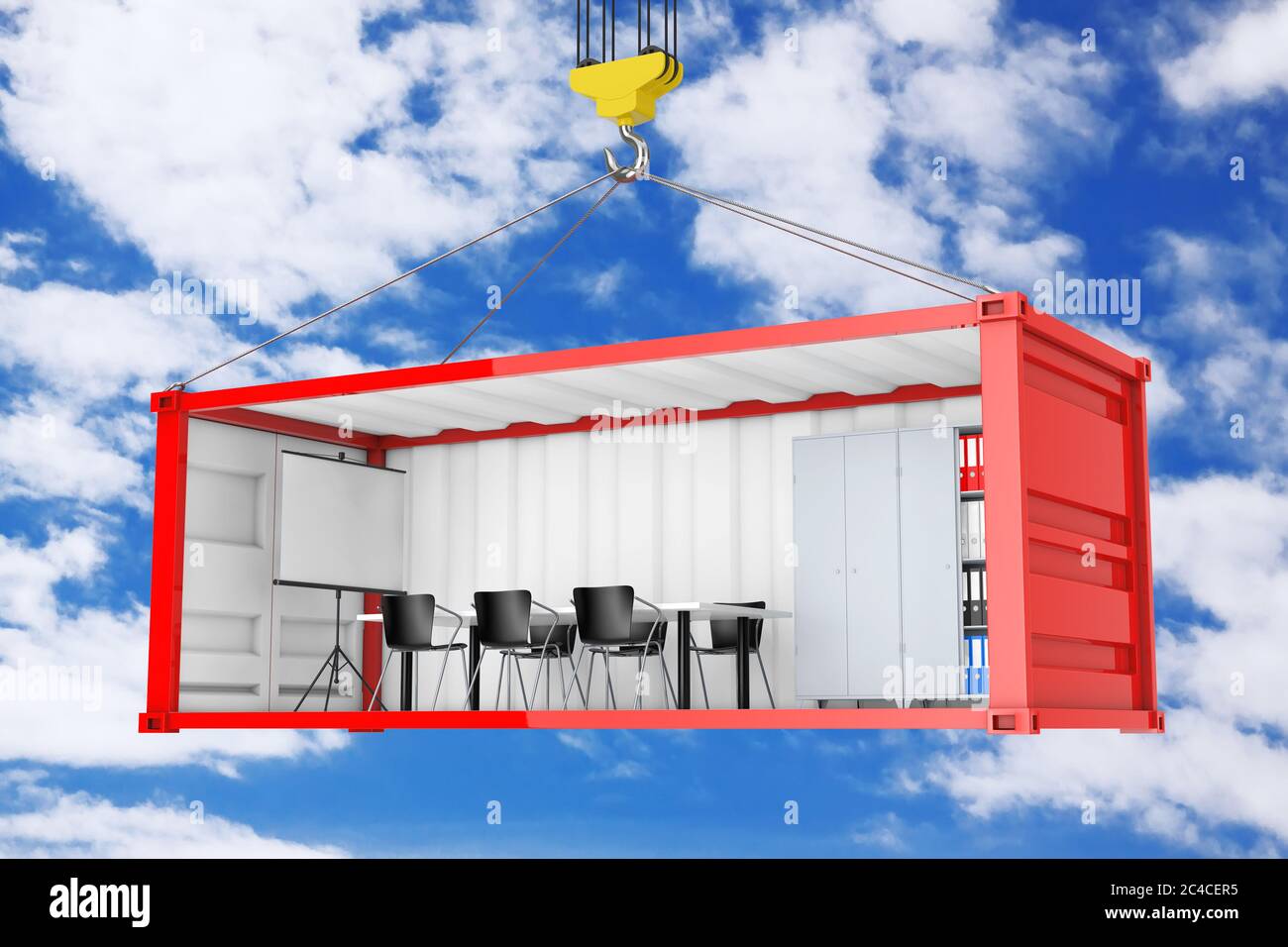 Shipping container converted into an office hi-res stock photography ...