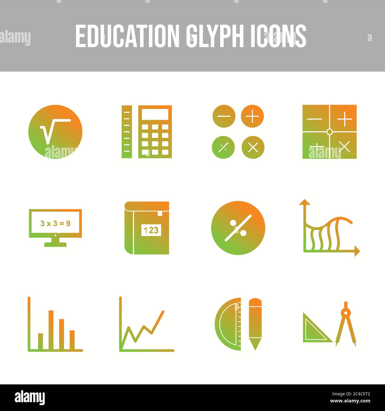 Unique Set of Education Icons Stock Vector Image & Art - Alamy