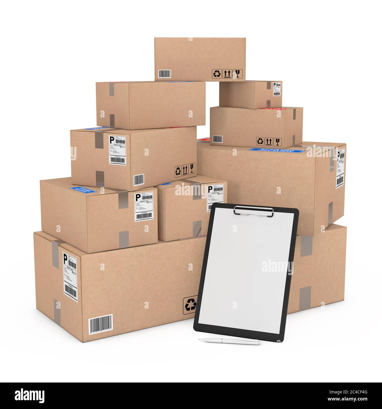 Delivery box check mark hi-res stock photography and images - Alamy