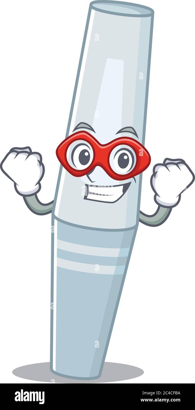 A cartoon mascot of mascara in a fantastic Super hero character Stock ...