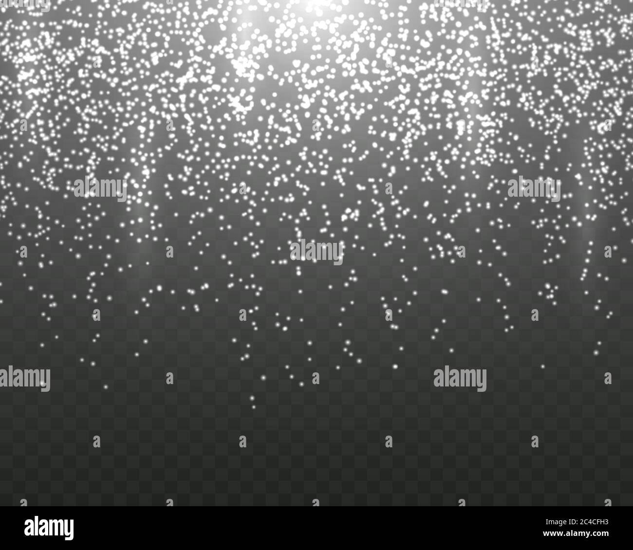 Snowfall on a transparent background. Falling snowflakes Stock Vector ...