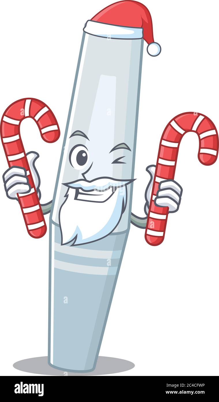 Mascara dressed in Santa Cartoon character with Christmas candies Stock ...