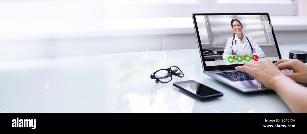 Video call doctor icon hi-res stock photography and images - Alamy
