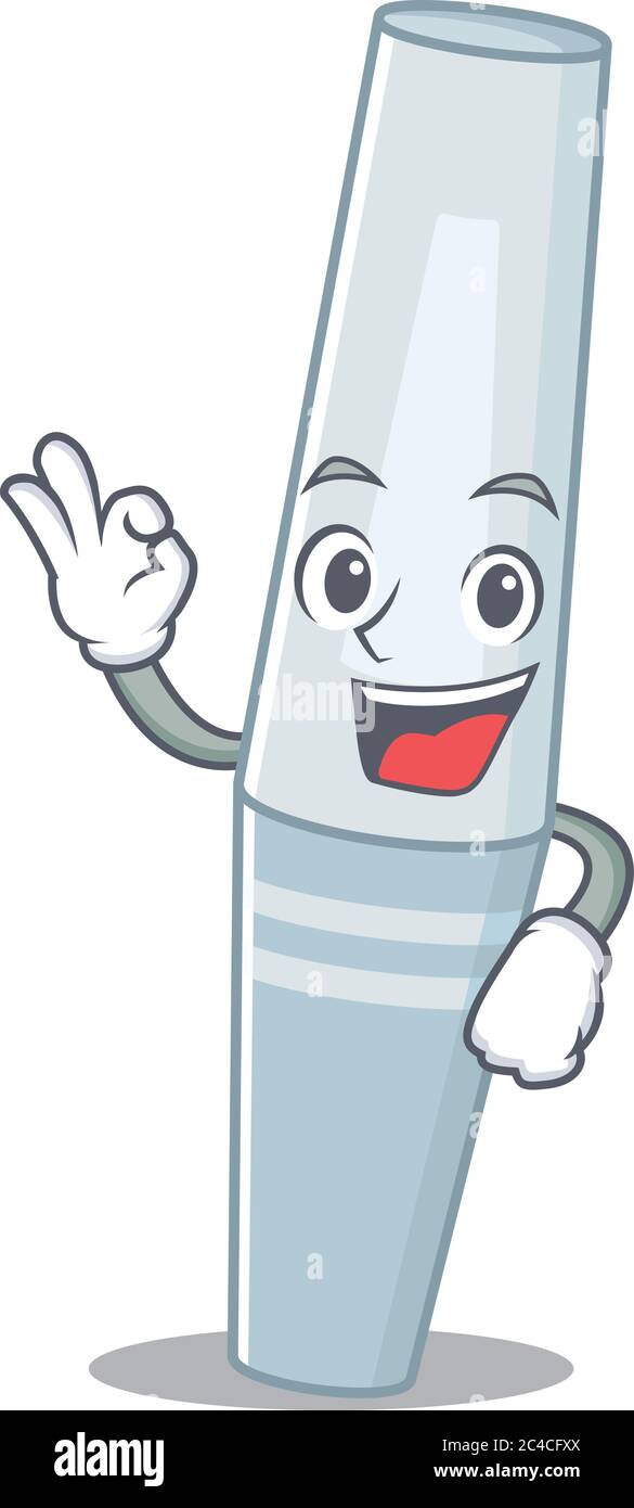 Mascara cartoon mascot design with Okay finger poses Stock Vector Image ...